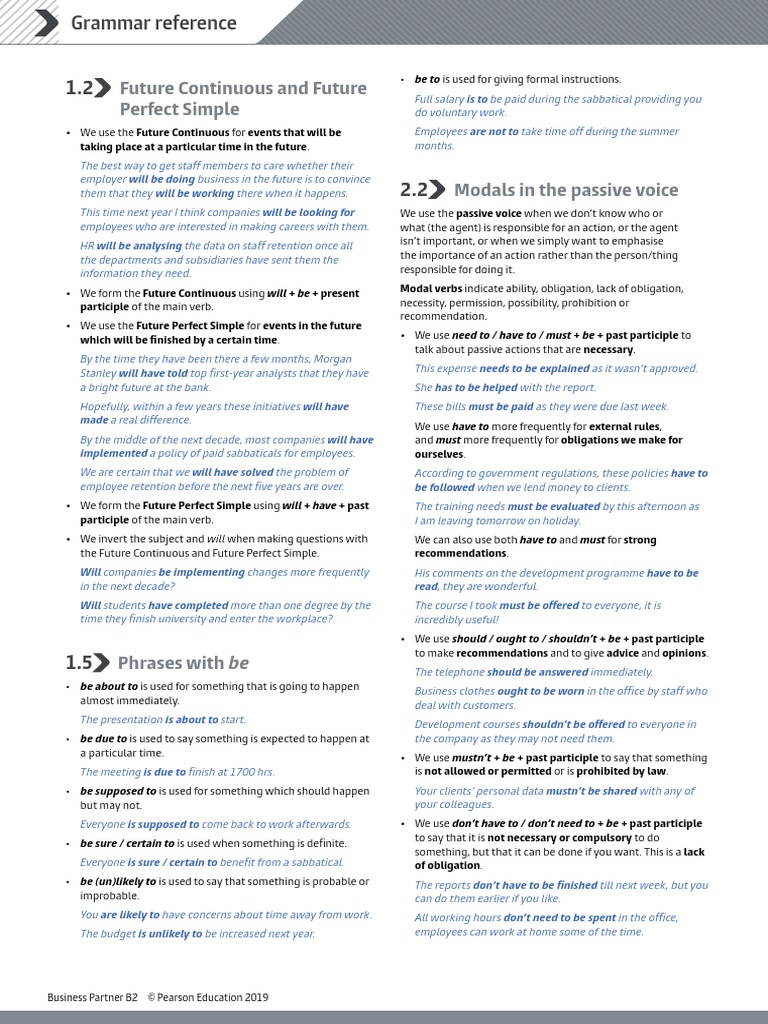 Bus Part CB B2 Gram | PDF | Verb | Adverb