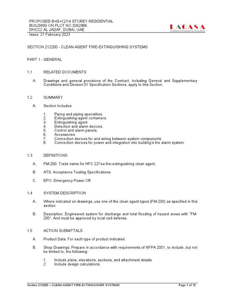 Clean-Agent Fire-Extinguishing Systems | PDF