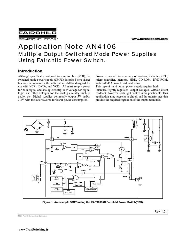 An 4106 Multiple Output Smps Using Fairchild Power Switch Ic WWW ...