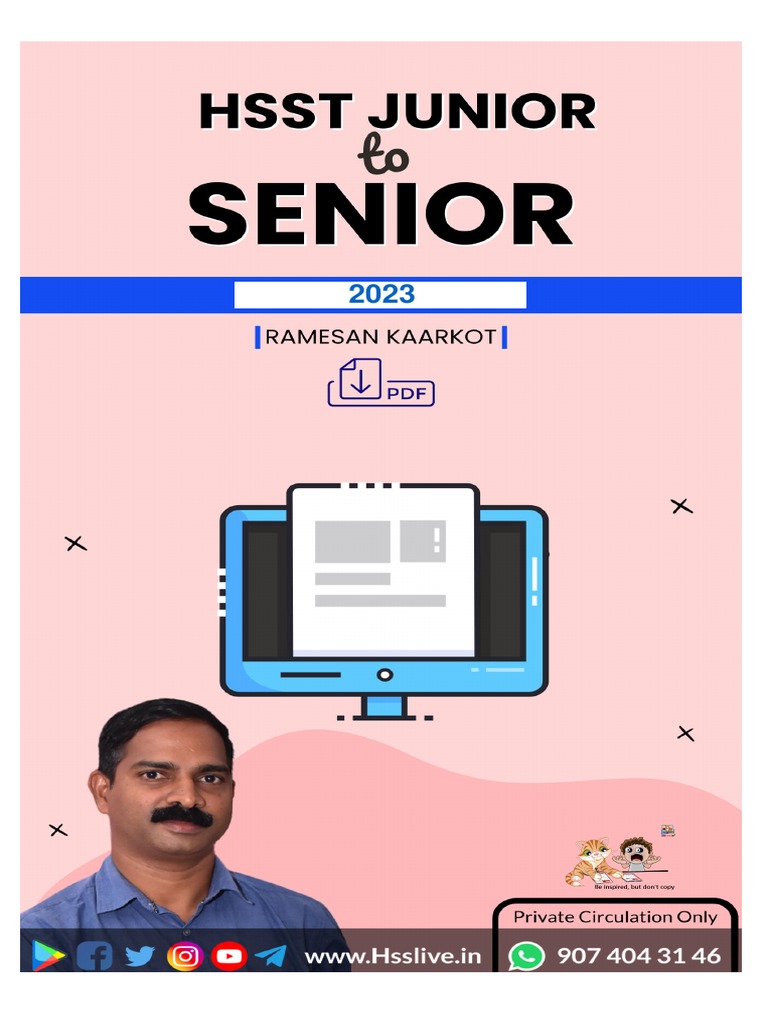 Hsslive HSST JR To SR Promtion Service Guide 2023 | PDF