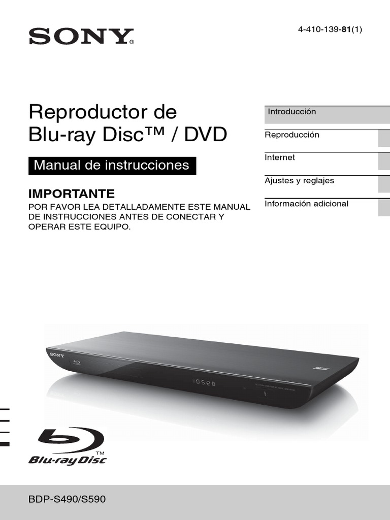 Manual Bluray | PDF | Hdmi | Blu Ray