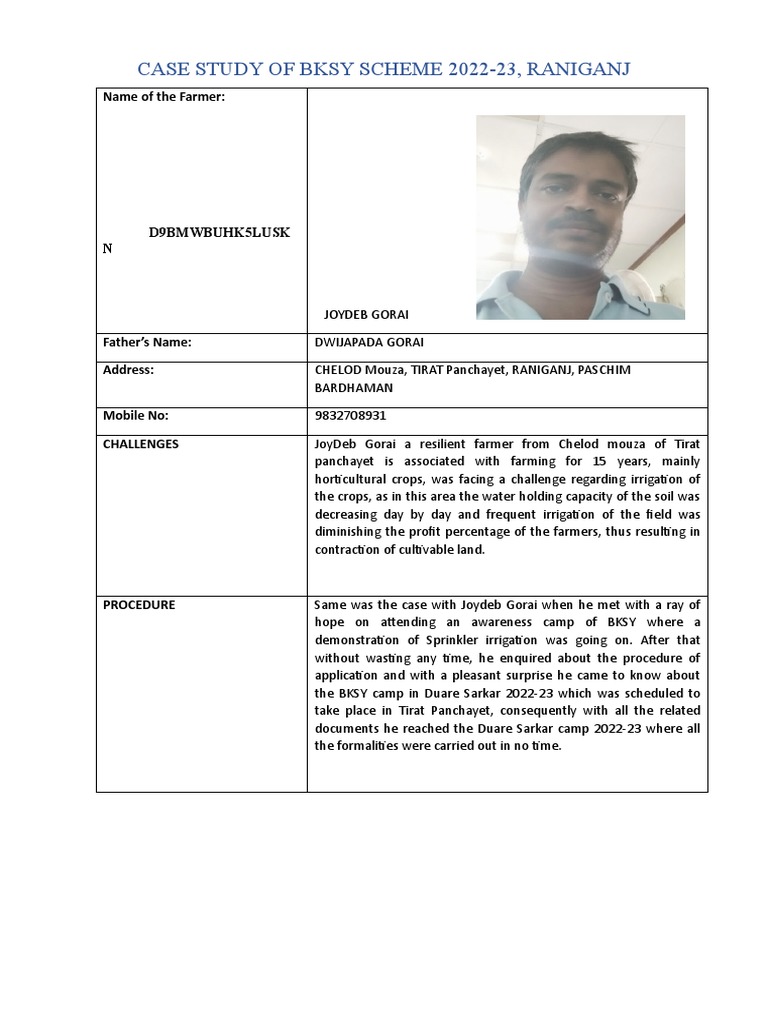 Case Study | PDF | Irrigation | Agronomy