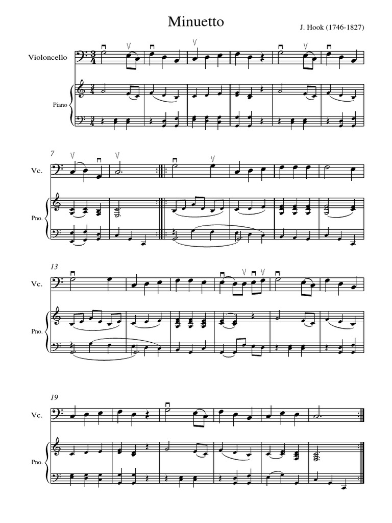 Minuetto Hook Small Piano | PDF