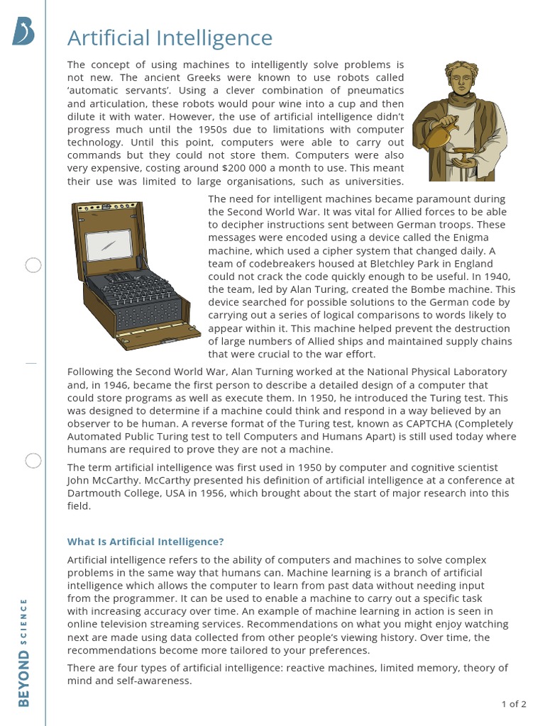 Artificial Intelligence Reading Comprehension | PDF | Intelligence ...