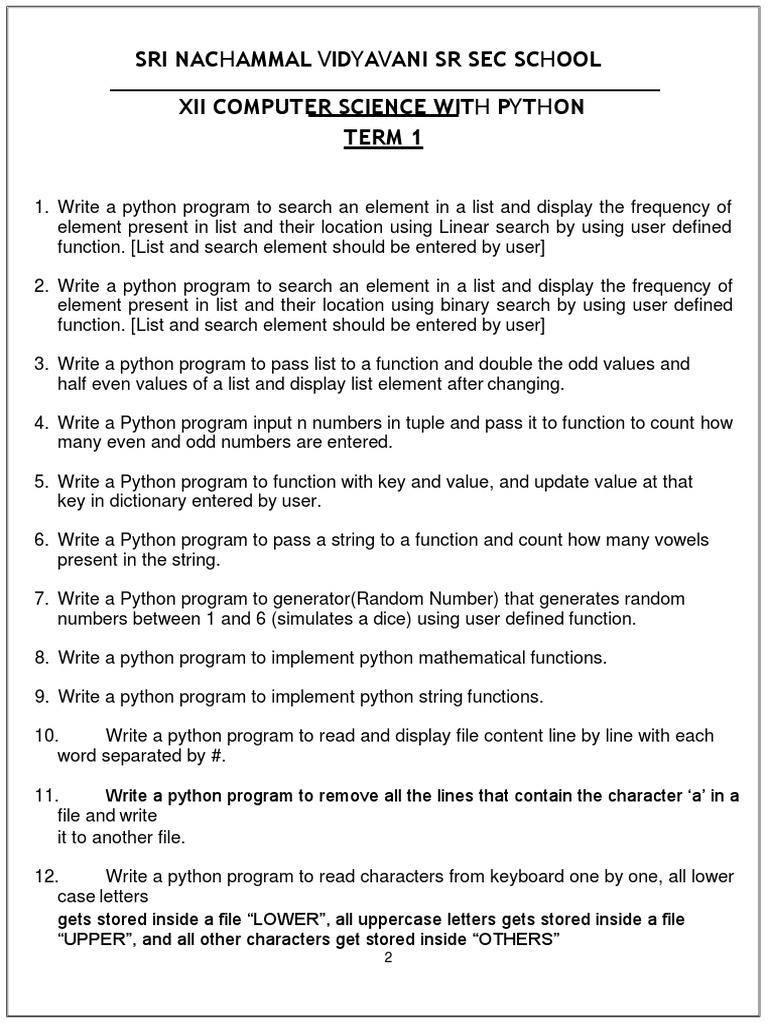 Xii CS Practical Programs 2023 - 2024 | Download Free PDF | Queue (Abstract Data Type ...