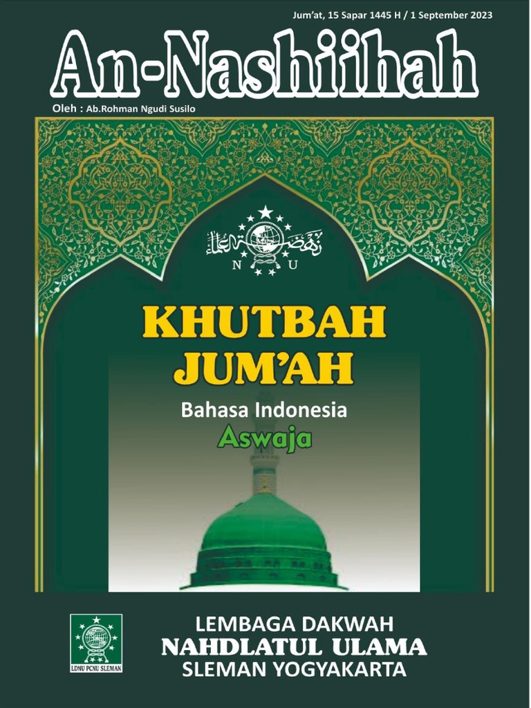 Khutbah Jum'at Bahasa Indonesia & Bahasa Jawa - LD PCNU Sleman - 1 ... Khutbah Jum'at Bahasa Indonesia & Bahasa Jawa - LD PCNU Sleman - 1 ...