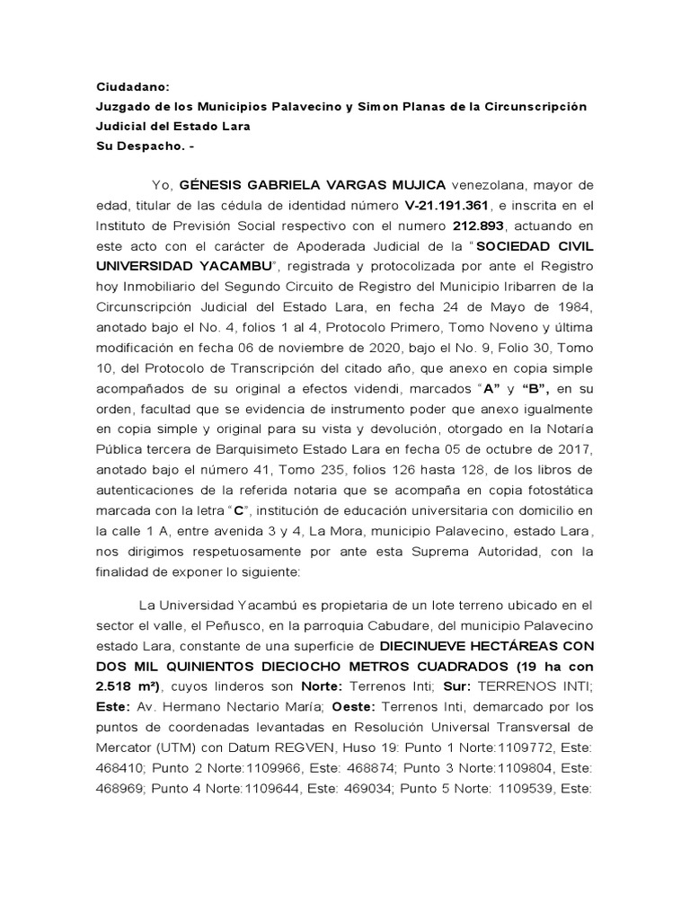 Modelo Habeas Data | Descargar gratis PDF | Venezuela | Constitución