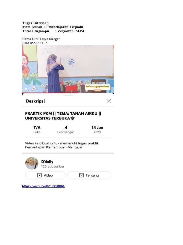 TT 3 PKM - Dini Tasya Siregar | PDF