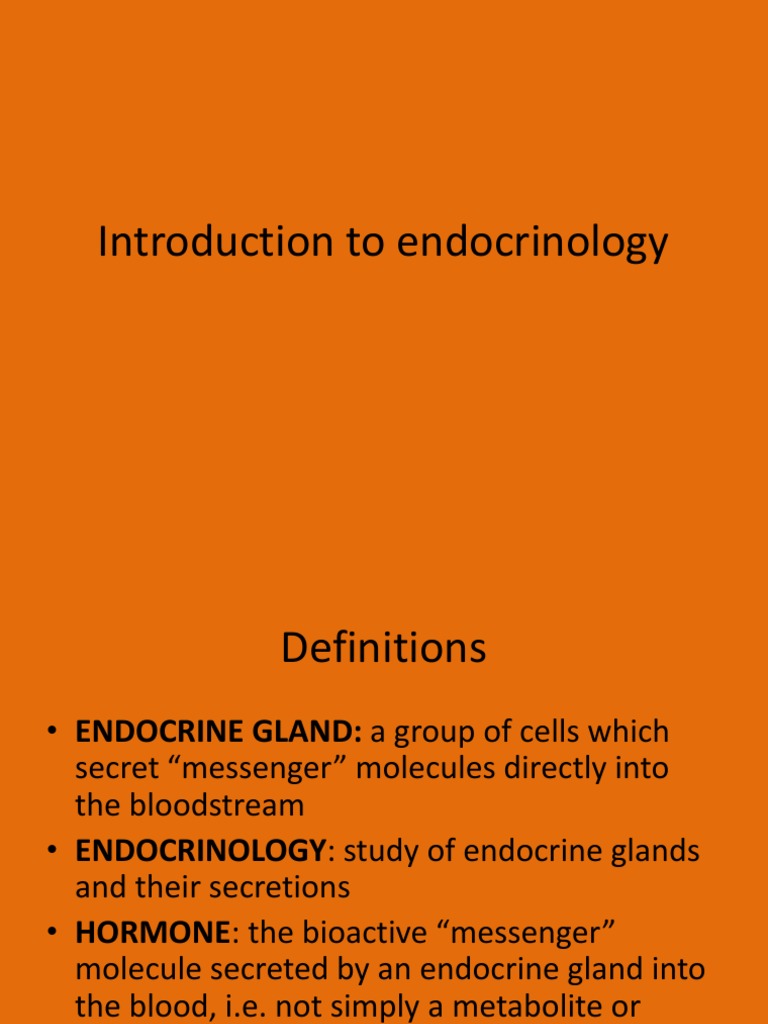 Introduction To Endocrinology | PDF | Endocrine System ...