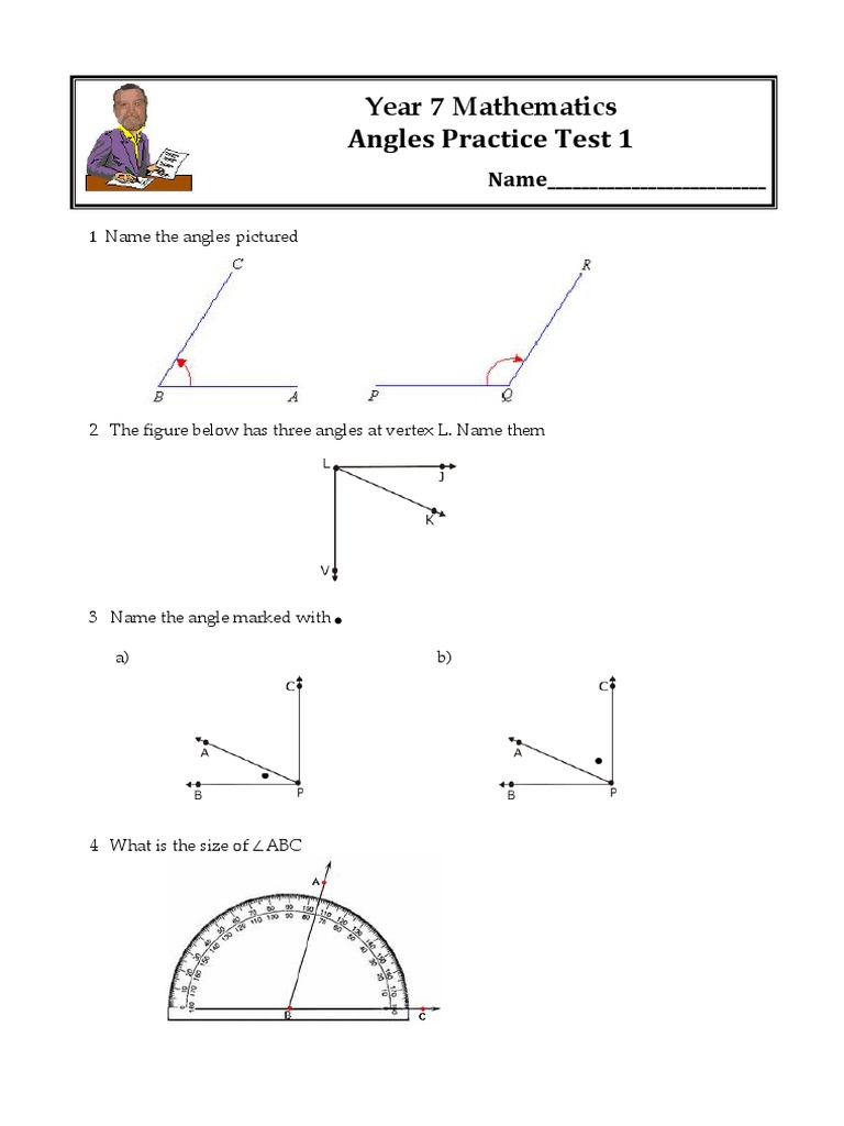 Year 7 Angles Test | PDF