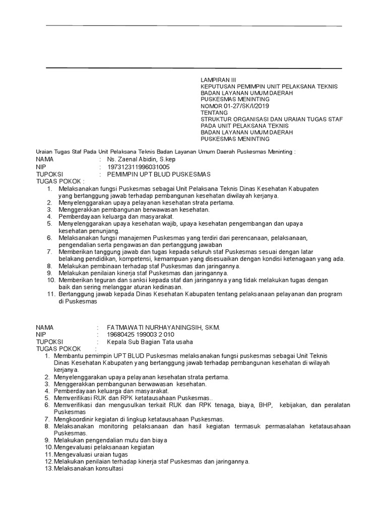Uraian Tugas Pegawai PKM | PDF | Sains & Matematika