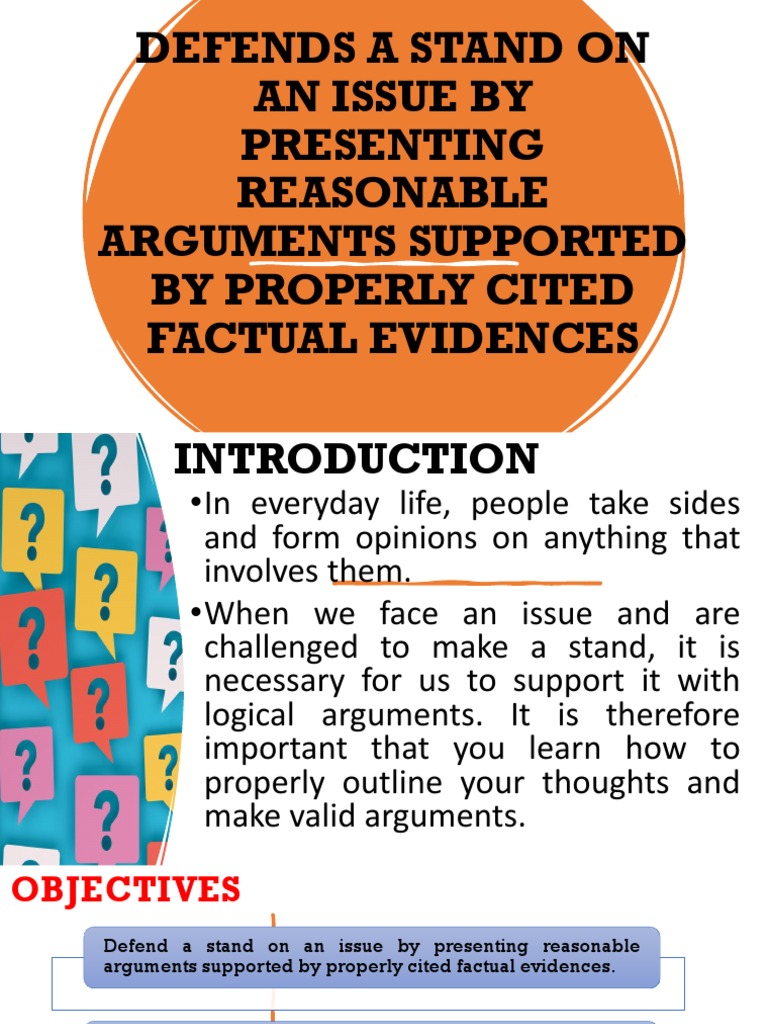 LESSON-62ND-Q-STAND-ON-ARGUMENT-BY-REASONABLE-ARGUMENTS | PDF | Fallacy ...