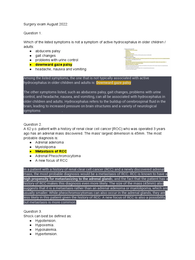 Surgery FINAL 2023 | Download Free PDF | Colonoscopy | Esophageal Cancer