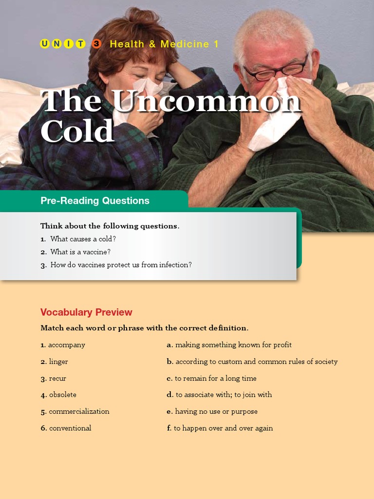 The Uncommon Cold Reading | PDF | Common Cold | Vaccines