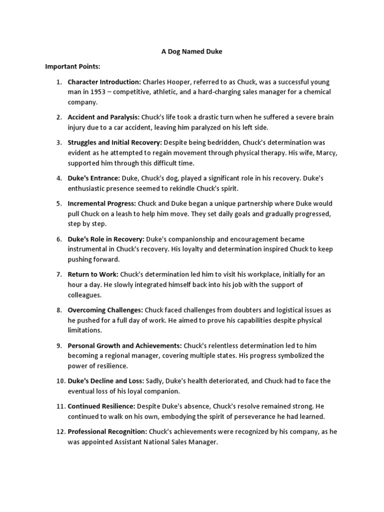 A Dog Named Duke Analysis PDF Psychological Resilience Psychology