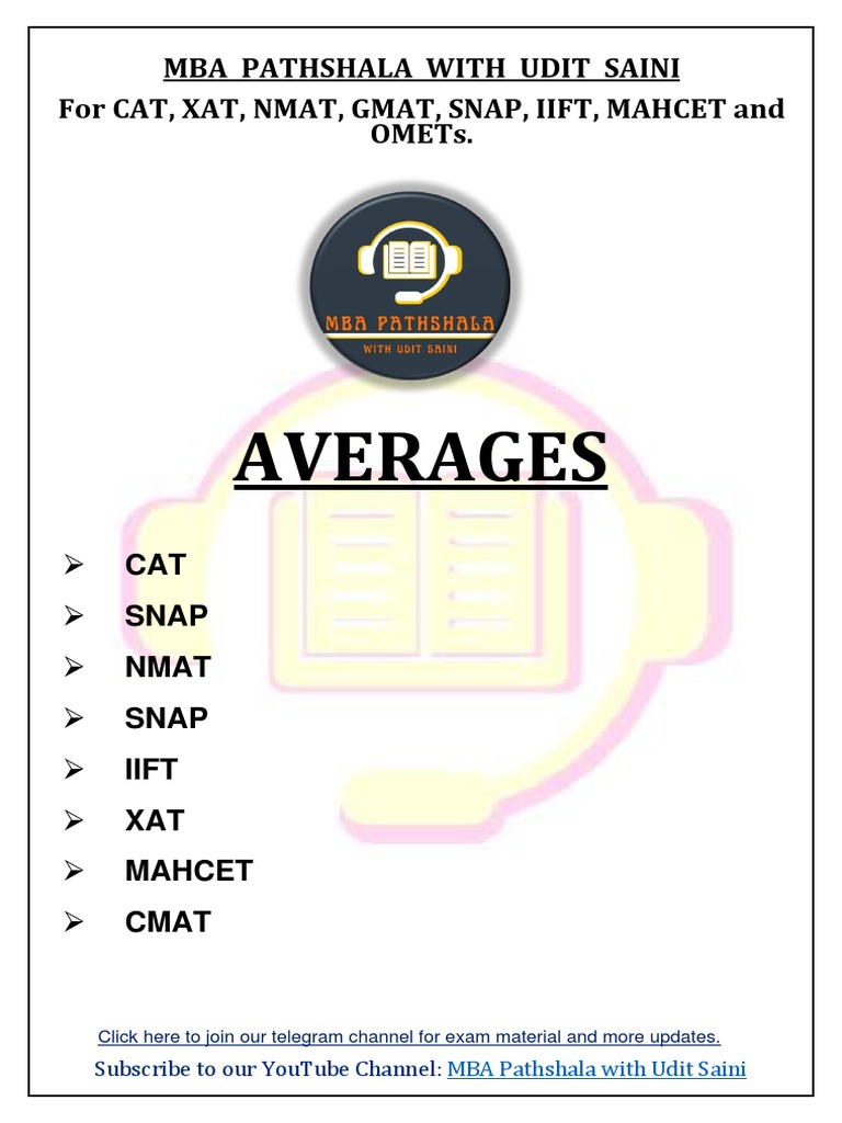 01 Averages Sheet 01 | PDF | Mathematics