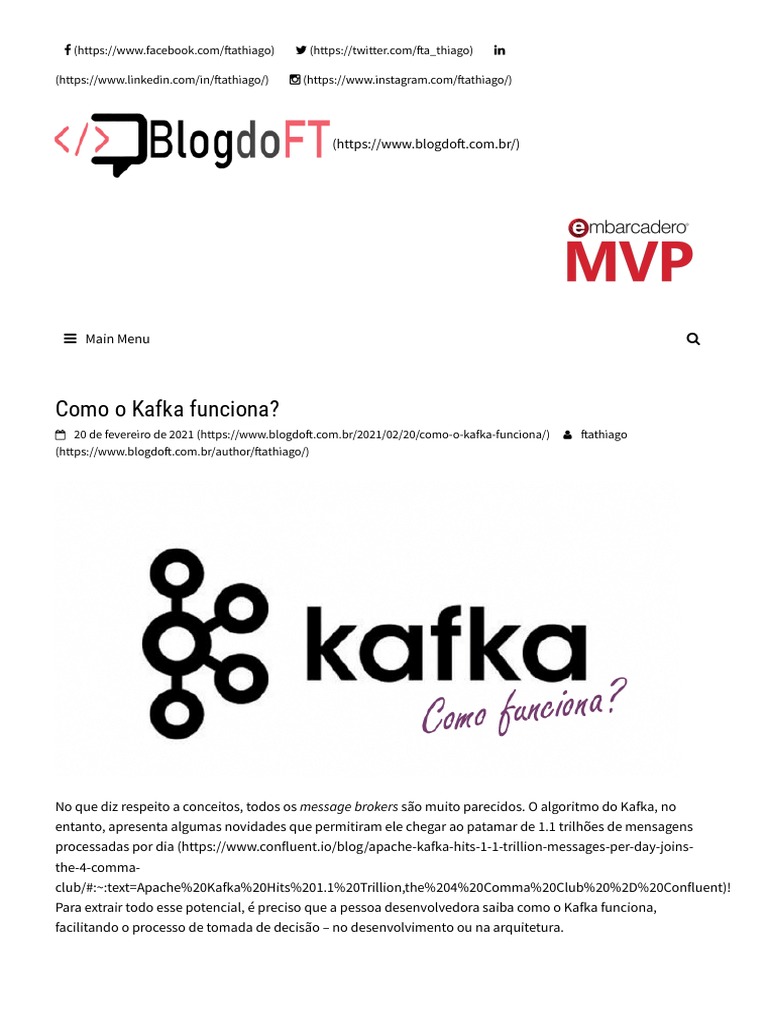 Como o Kafka Funciona - Blog Do FT | PDF | Informação | Franz Kafka
