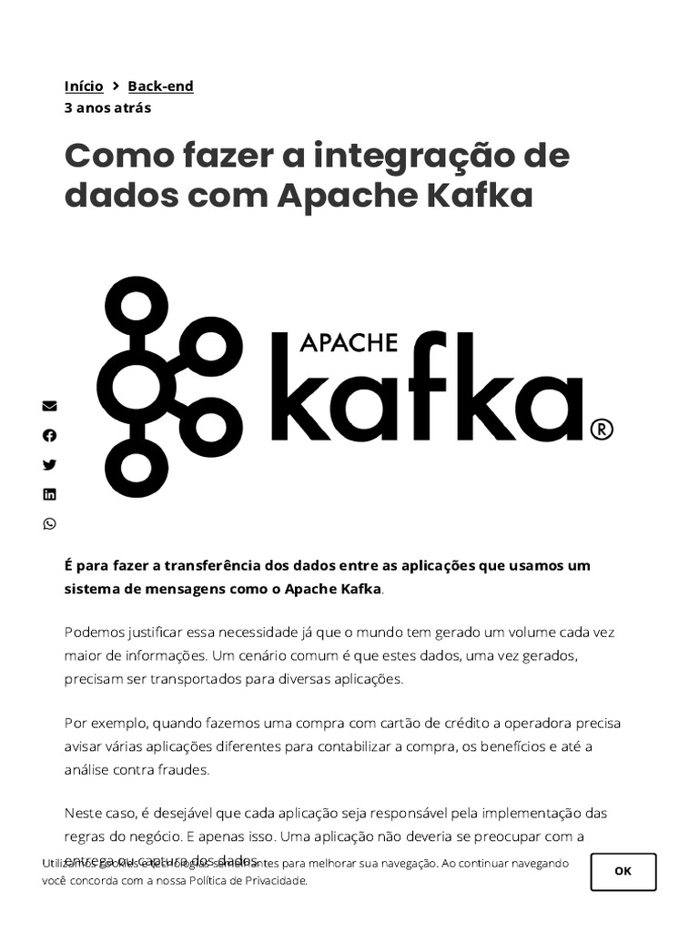 Apache Kafka - o Que É e Como Integrar Dados | PDF | E-commerce ...