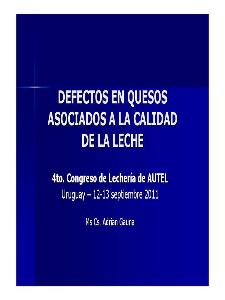 Defectos en Quesos por Calidad de Leche | PDF | Leche | Queso