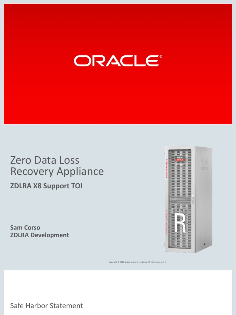 Oracle ZDLRA X8 Software Image | PDF | All Rights Reserved | Oracle ...