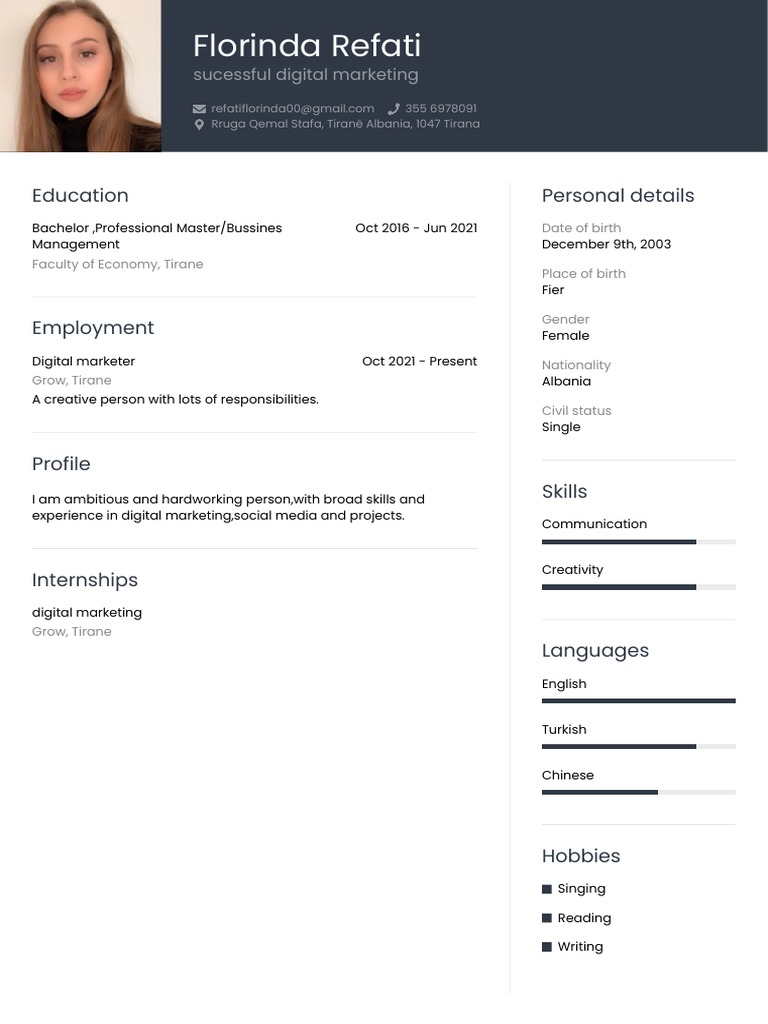 Resume Florinda Refati | PDF
