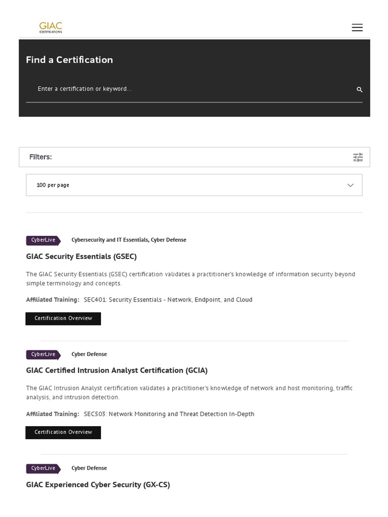 GIAC Certifications | PDF | Security | Computer Security