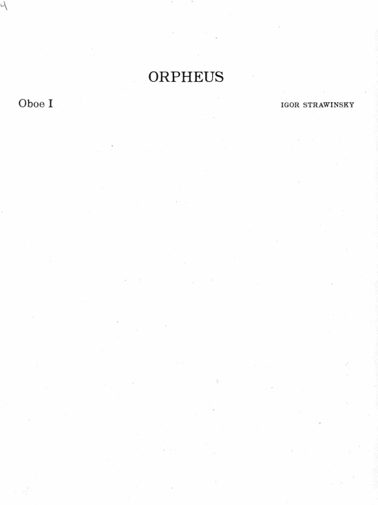 Orpheus Stravinsky Ob1 | PDF