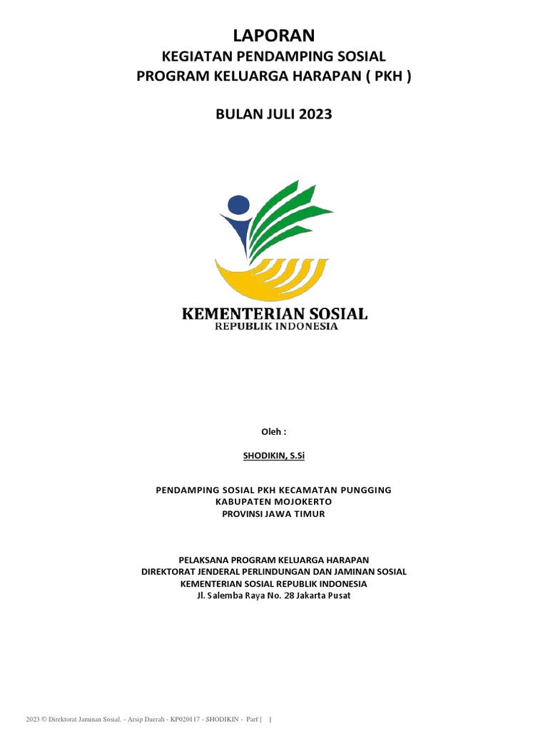 Format Lapbul Shodikin Juli 2023 | PDF