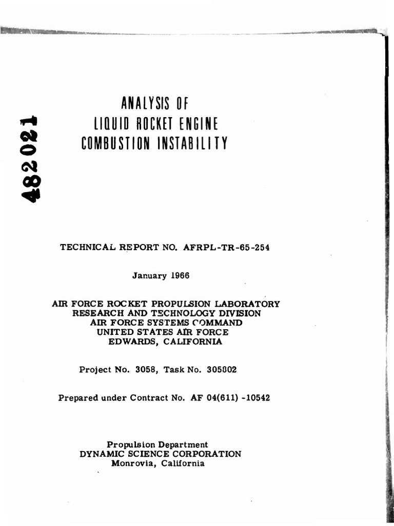 Analysis of Liquid Rokcet Engine Combustion Instability | PDF ...