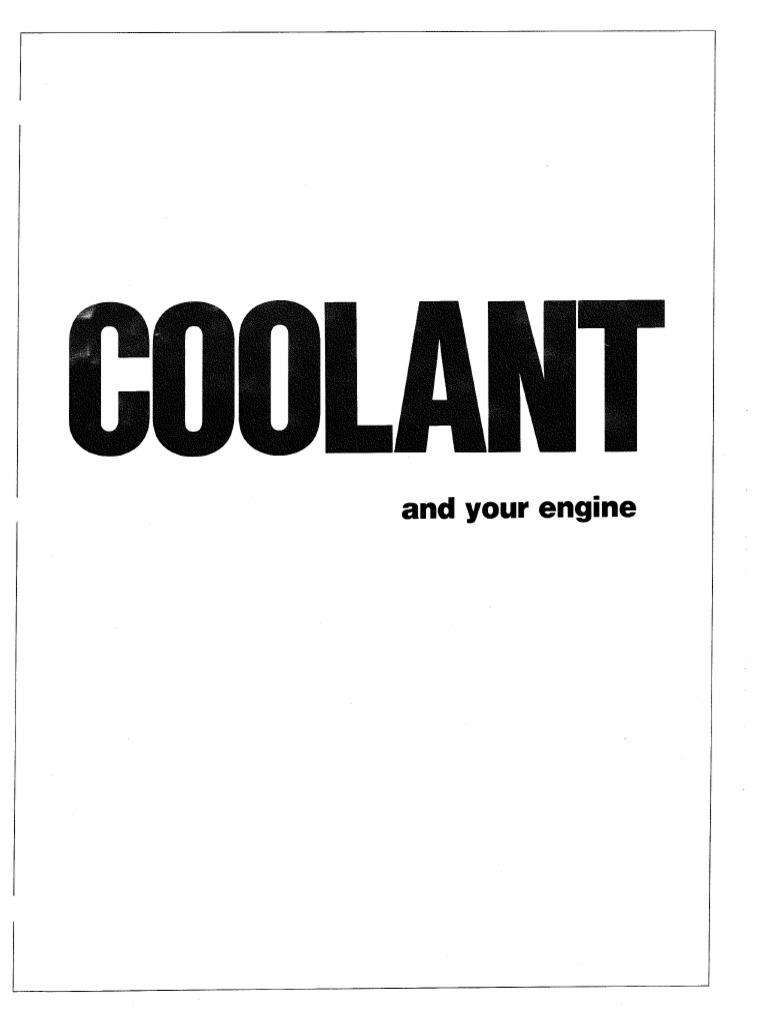 Coolant And Engine Pdf