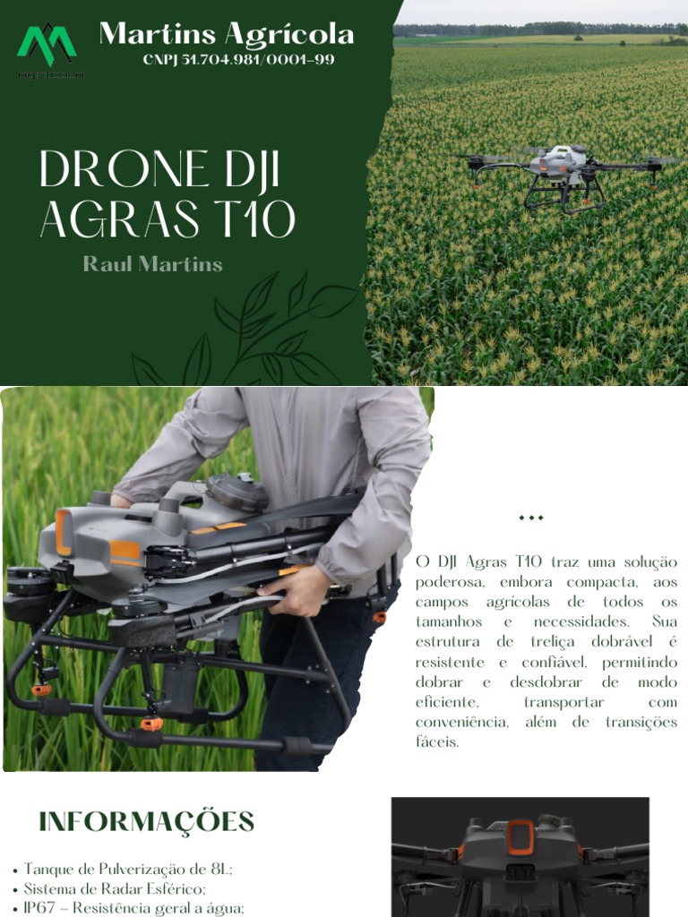 Drone Dji Agras T10 | PDF | Agricultura | Radar