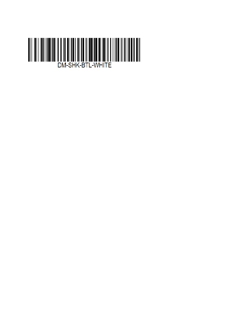 White Shaker Bottle Barcode | PDF