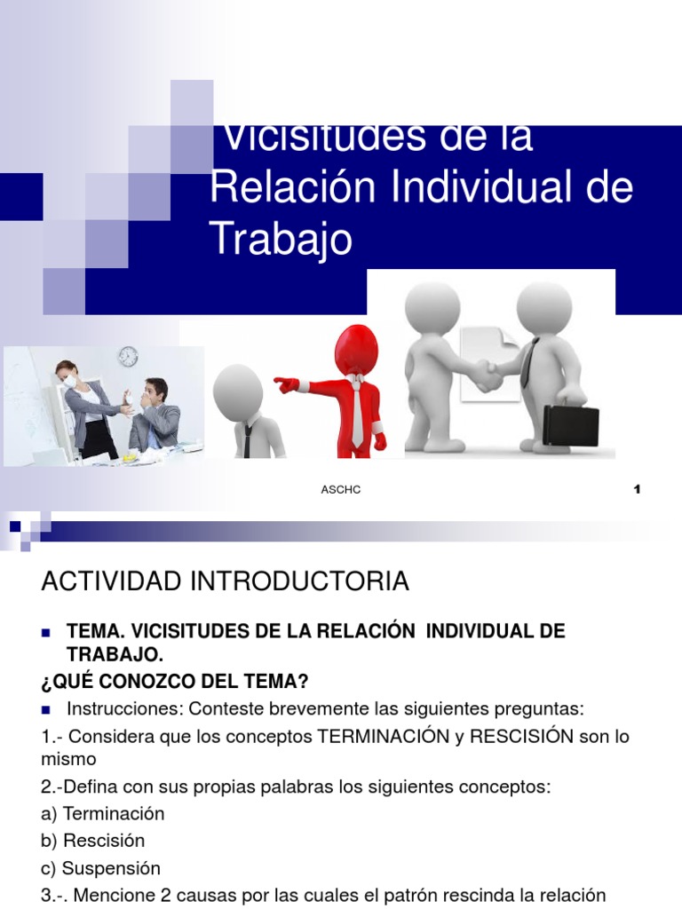 Vicisitudes Relación de Trabajo. Parte 1 | PDF | Justicia | Crimen y ...