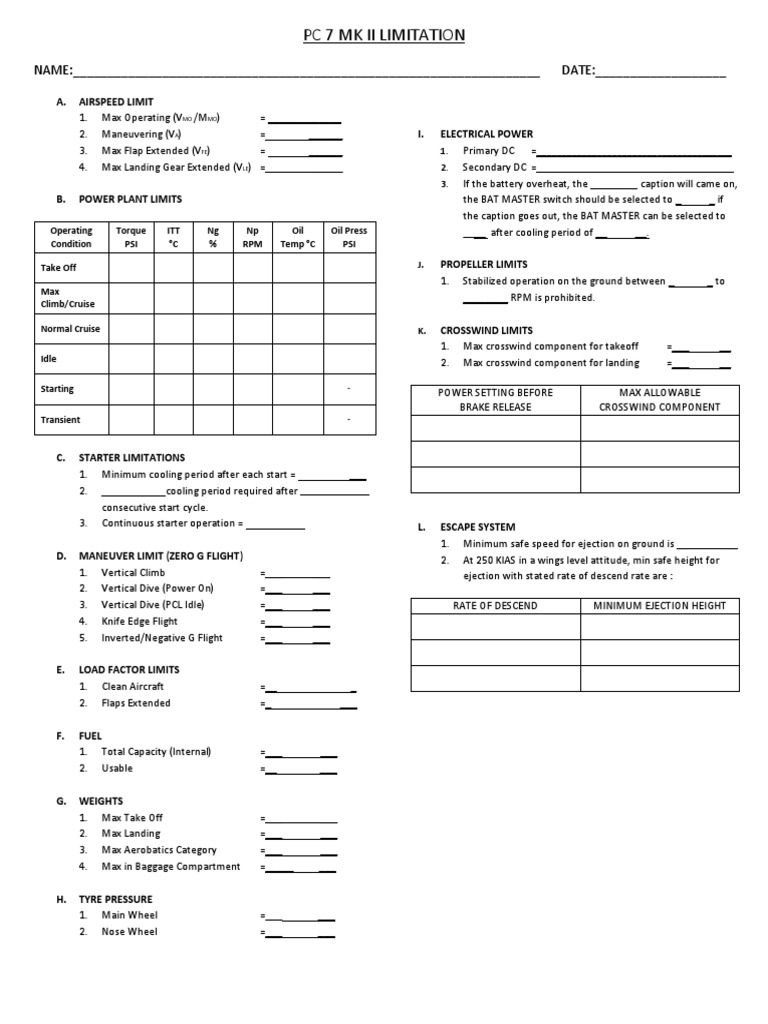 PC 7 MK Ii Limitation | PDF | Manufactured Goods | Transport