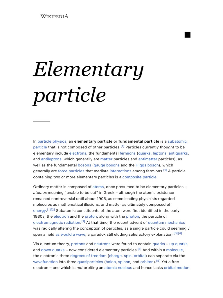 Particle Physics for Enthusiasts | PDF | Elementary Particle | Particle ...