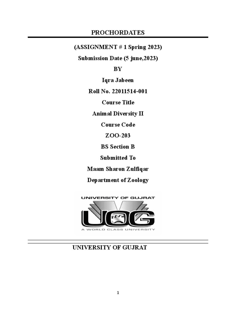 Iqra Jabeen Zoology Assignment | PDF | Anatomy
