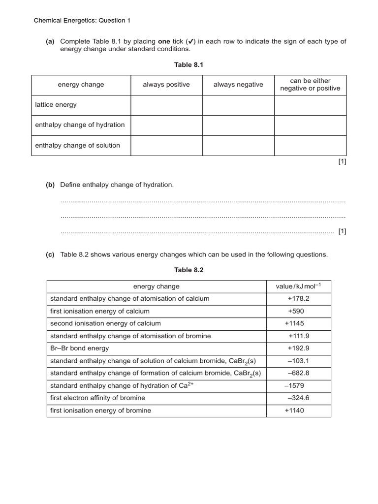 Chemical Energetics | PDF