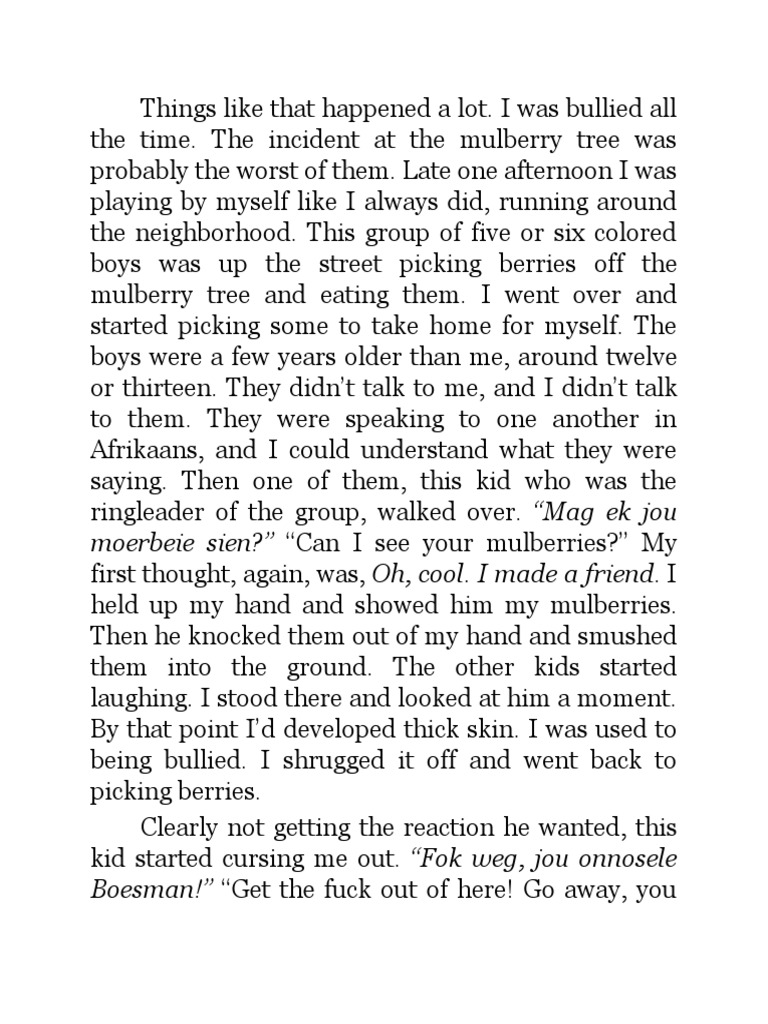 Born A Crime CHapter 9 Reading | PDF