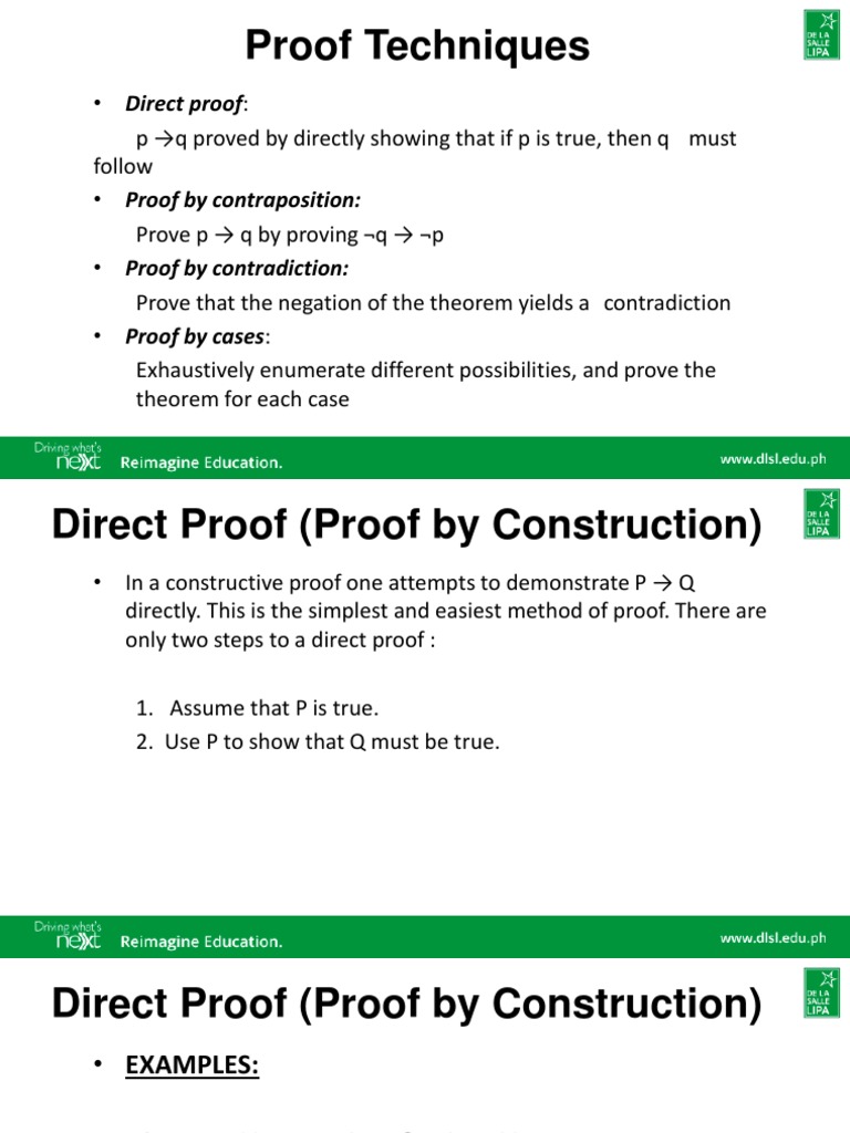 Proof Techniques 1 | PDF