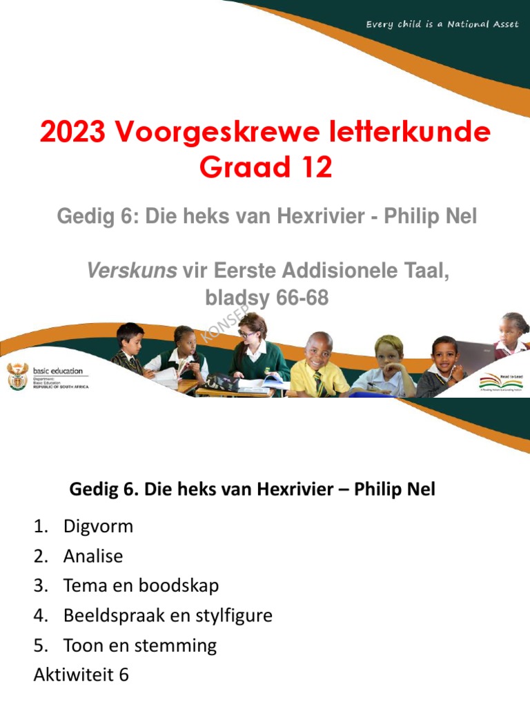 Gedig 6 Die Heks Van Hexrivier - AEAT - GR 12 - 2023 | PDF
