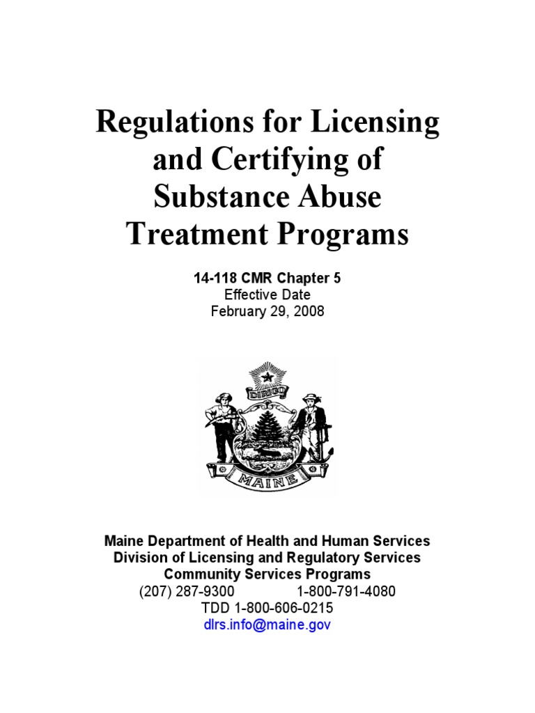 Maine Substance Abuse Treatment Licensing | PDF | Substance Abuse ...