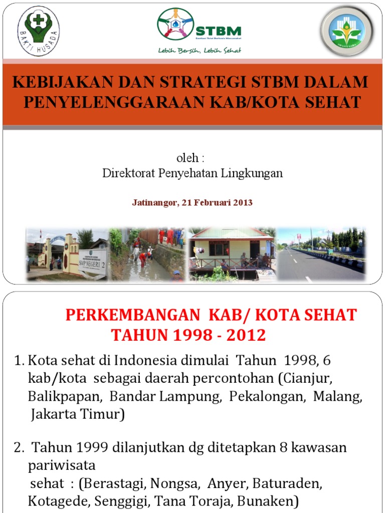 Kebijakan Dan Strategi STBM Dalam Penyelenggaraan Kabupaten Sehat | PDF ...
