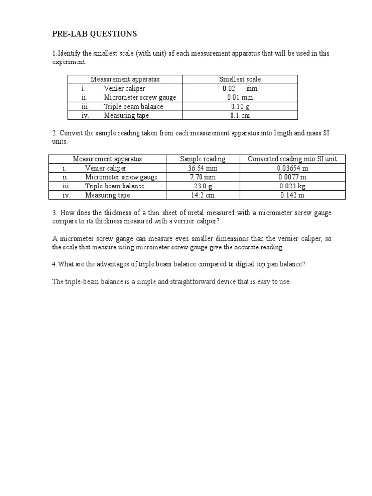Lab Report 1 | PDF | Density | Weighing Scale