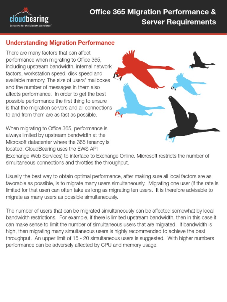 Office 365 Migration Performance Server Reqs | PDF | Computer Network | Microsoft Exchange Server
