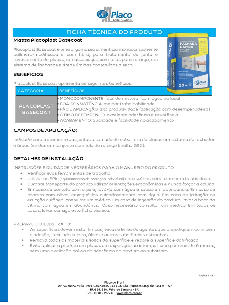 Ficha Tecnica Basecoat | Download grátis PDF | Umidade