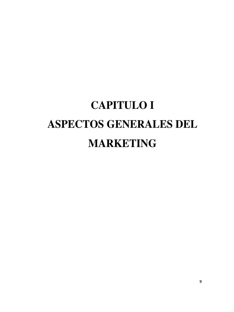 Aspectos Generales Del Marketing | PDF | Marketing | Calidad (comercial)