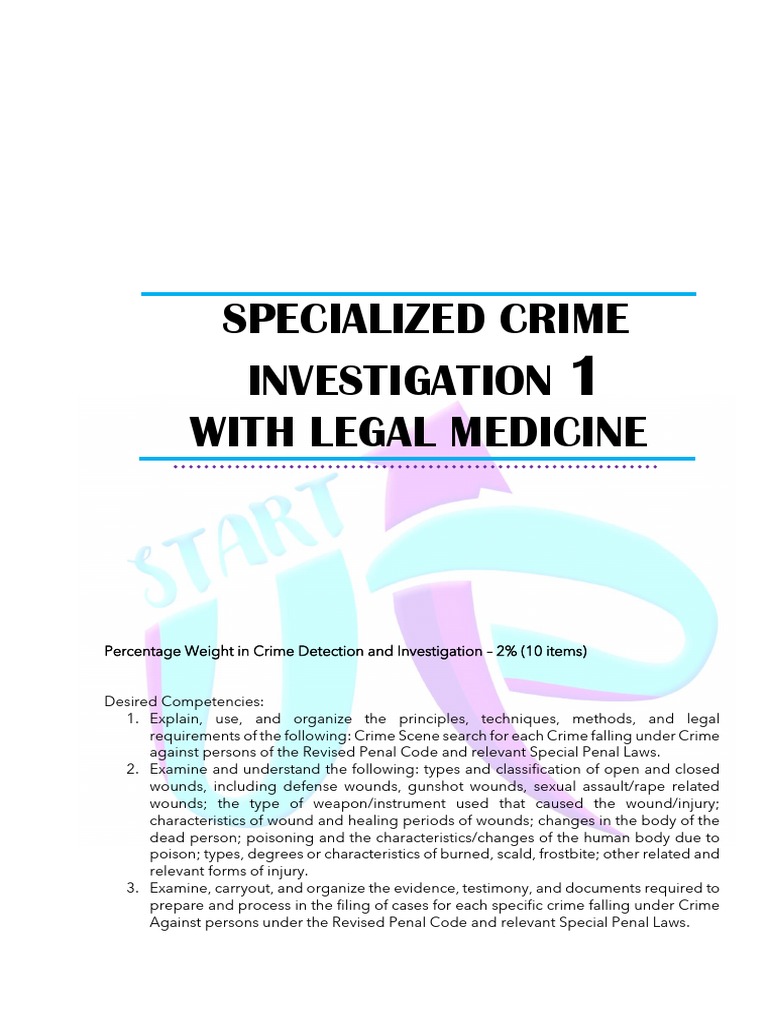 CDI Specialized Crime Investigation 1 With Legal Medicine | PDF | Heart ...