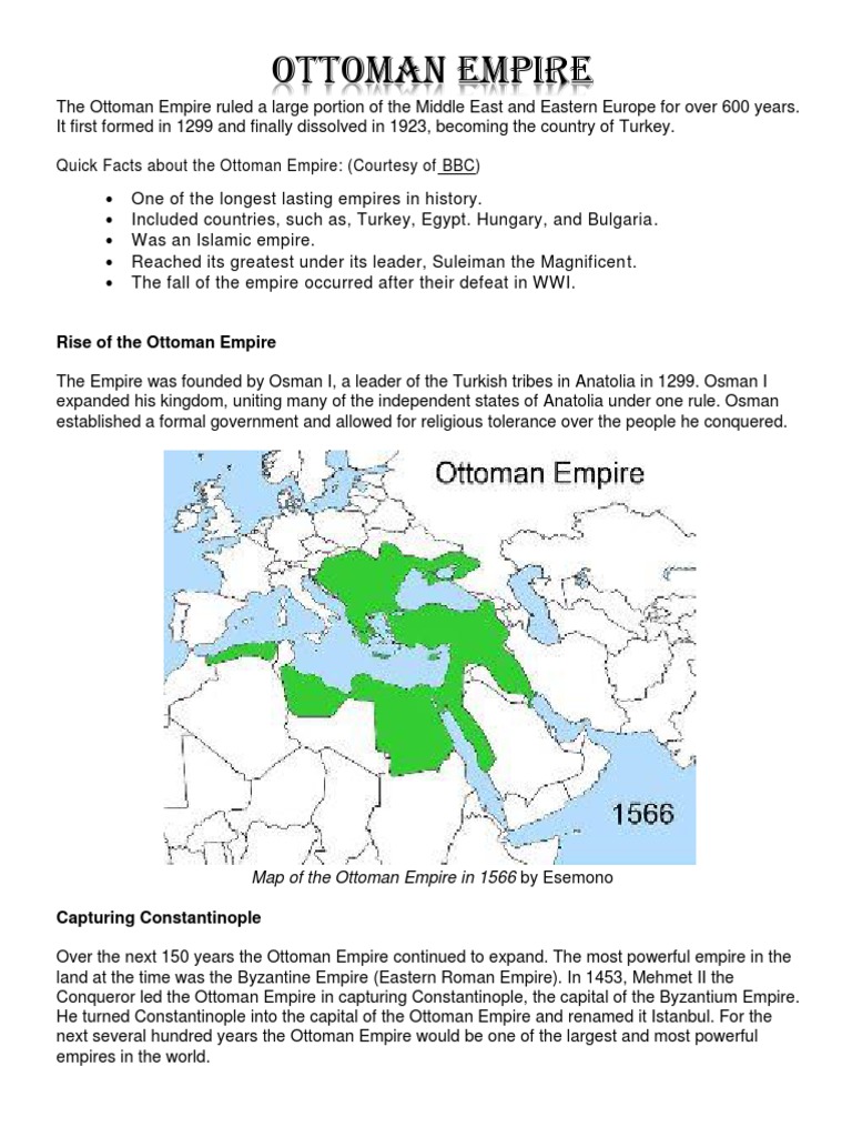 Ottoman Empire Webquest Reading | PDF | Ottoman Empire | Turkey