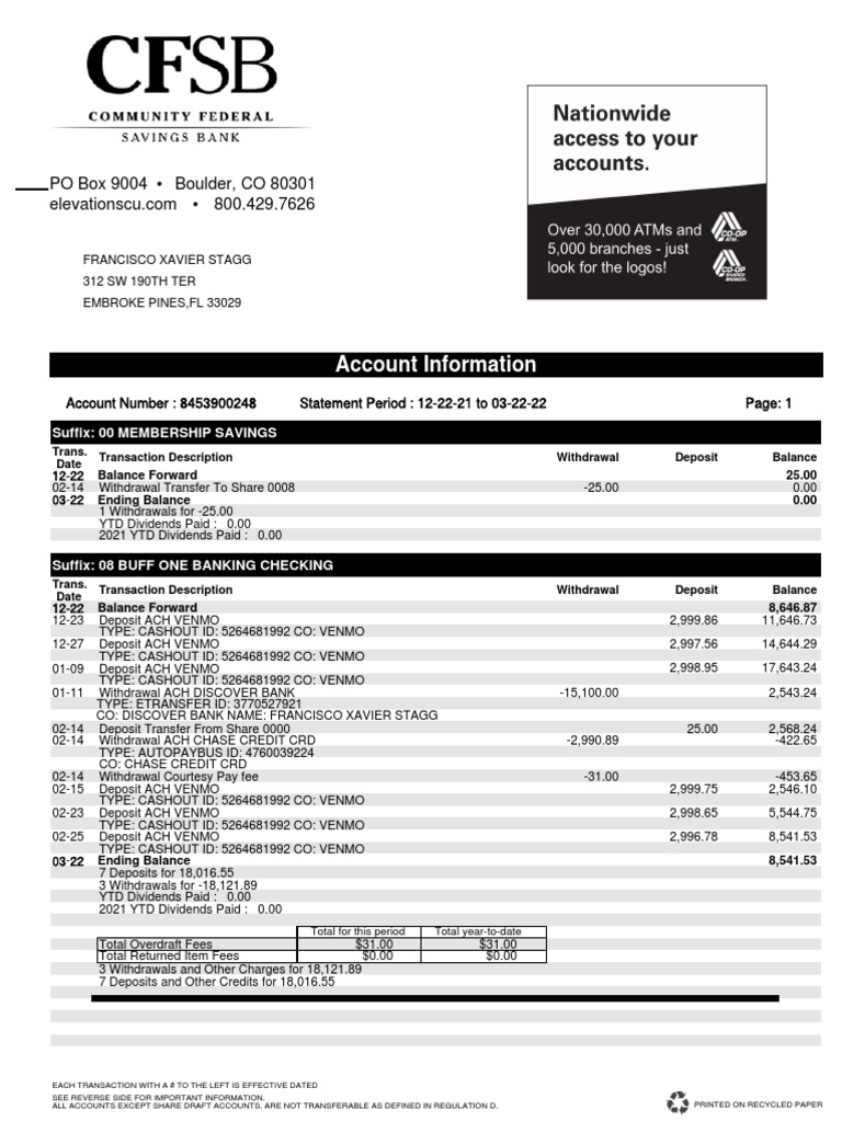 Statement | PDF | Transaction Account | Credit Card