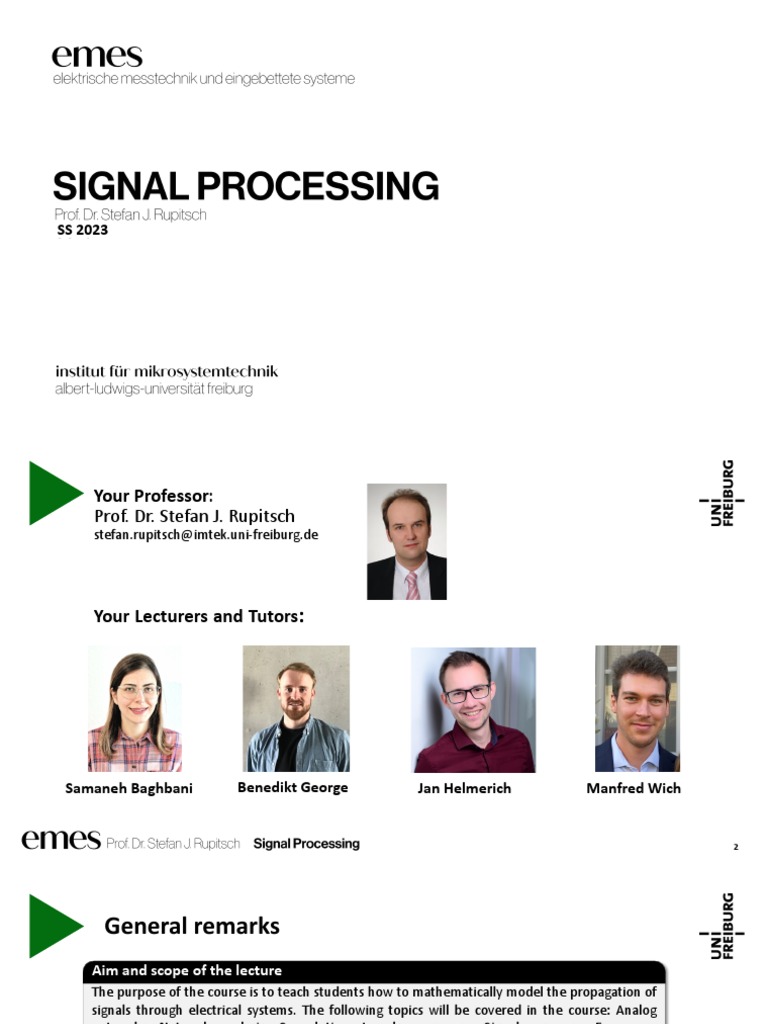 SignalProcessing - SS2023 Part - 1 | PDF | Digital Signal Processing ...